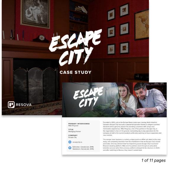 Download Case Study: How Resova Helped Escape City Increase Bookings ...
