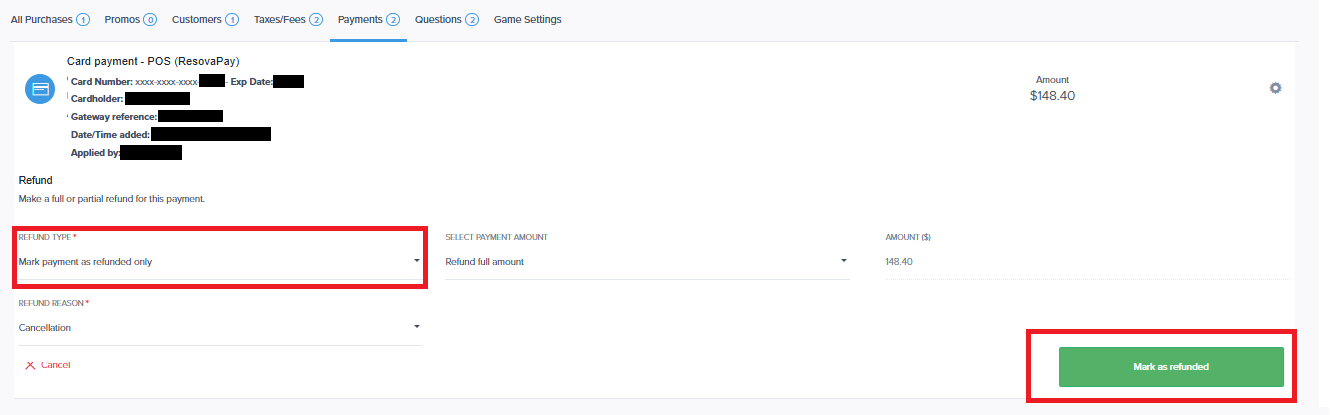 Refunding Clover Card-Present Transactions