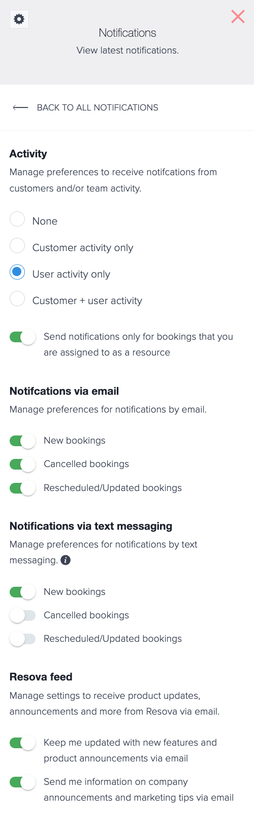 Understanding the Sidebar Icons: Notifications, Bookings, Reminders ...