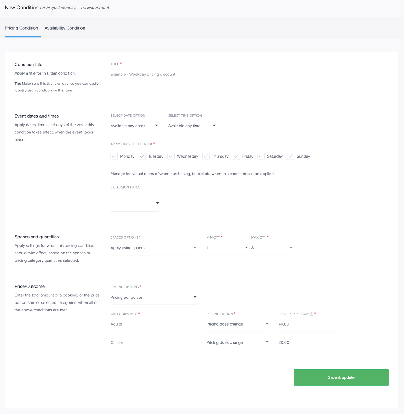 Managing Capacity and Pricing for Items (Item Management)